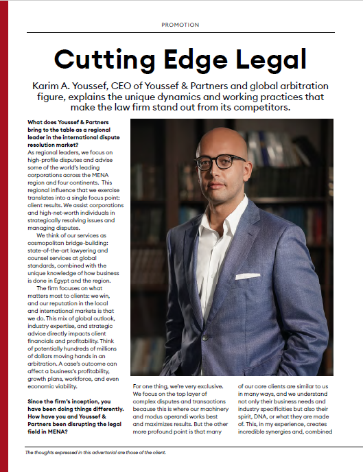 Karim A. Youssef: Innovating Legal Services In Arbitration